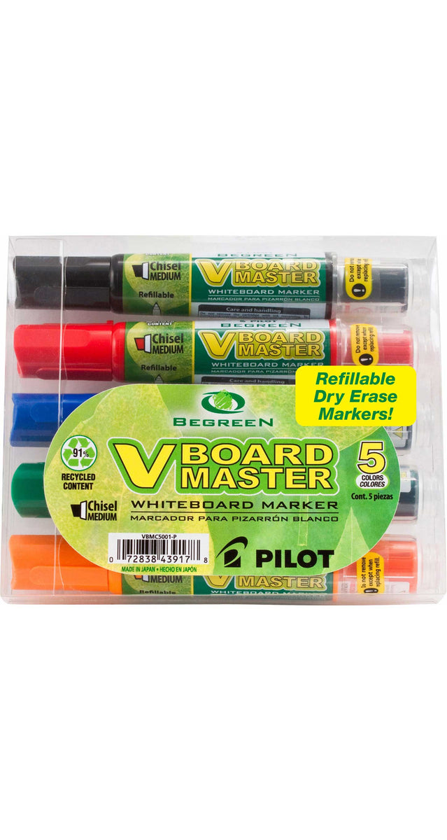 Pilot V Board Master Whiteboard Marker Pouch Assorted Medium Bullet ...